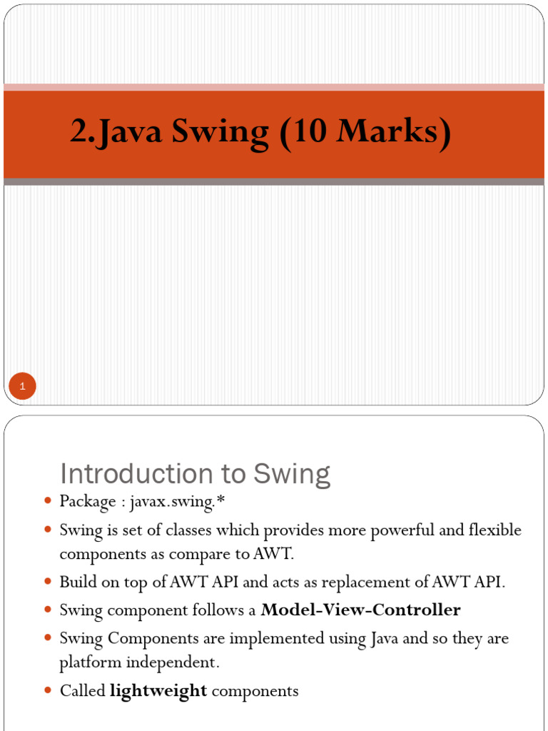UNIT 2 Swing | PDF