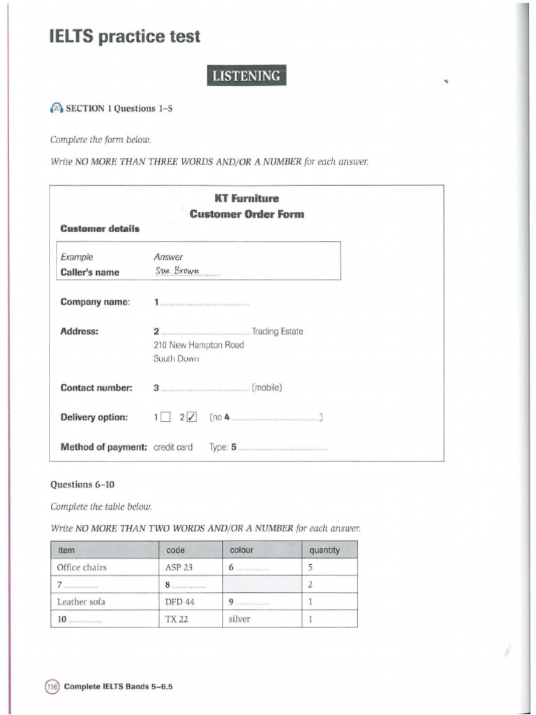 Listening Test 1 | PDF