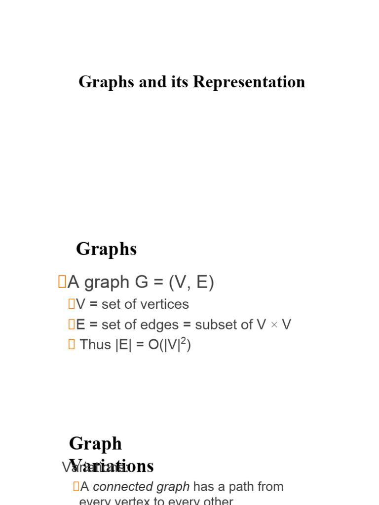 Graph Representation and Traversals... | PDF