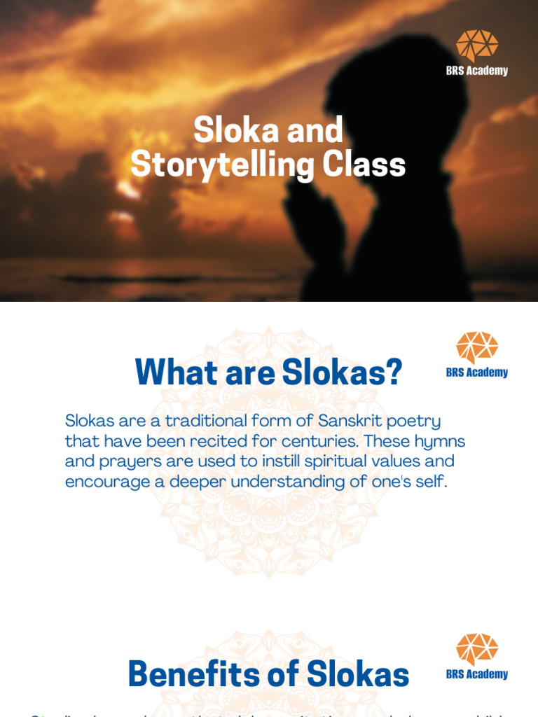 Sloka and Storytelling Class Overview | PDF