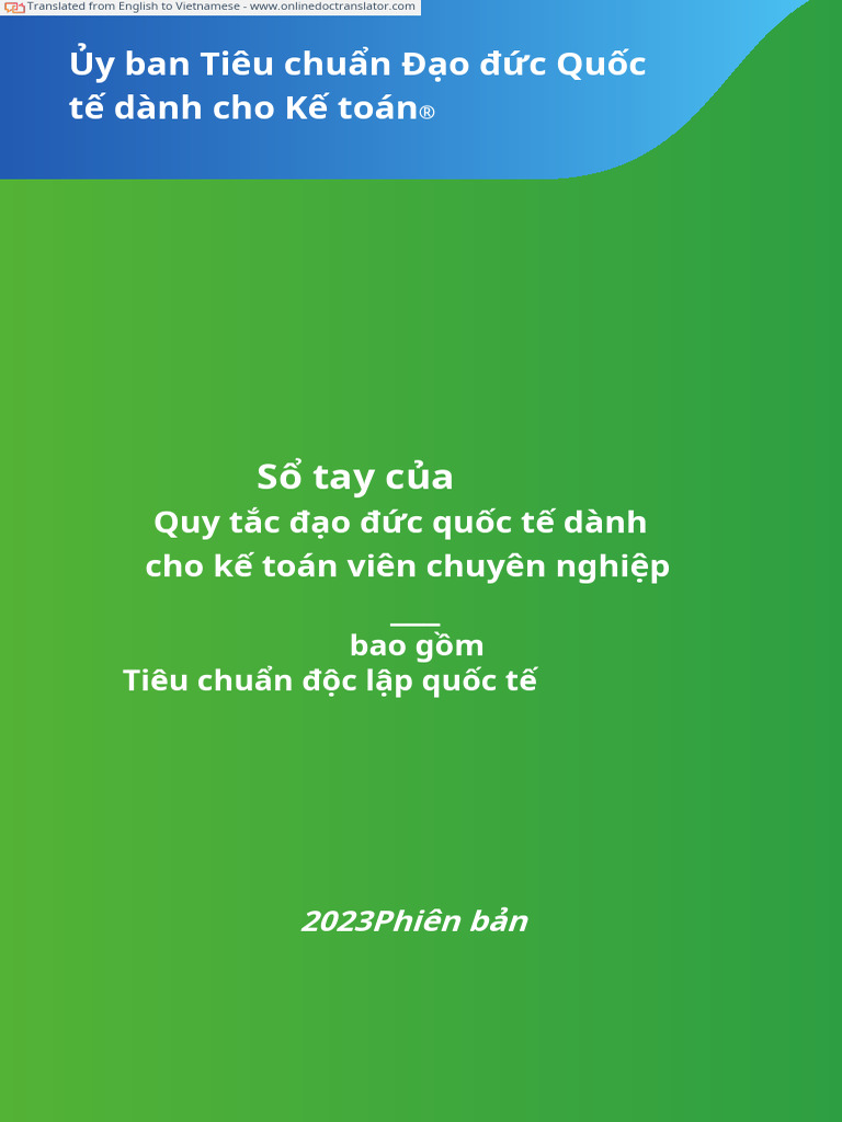 2023 IESBA Handbook Final-Viet | PDF