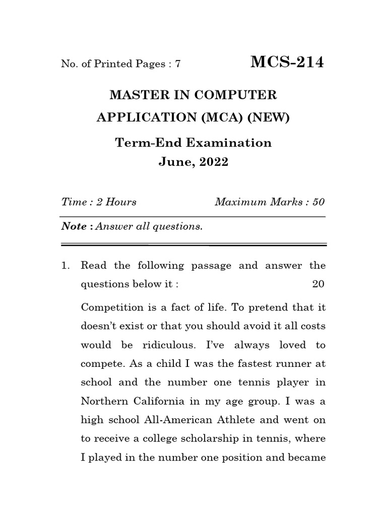 MCS 214 | PDF