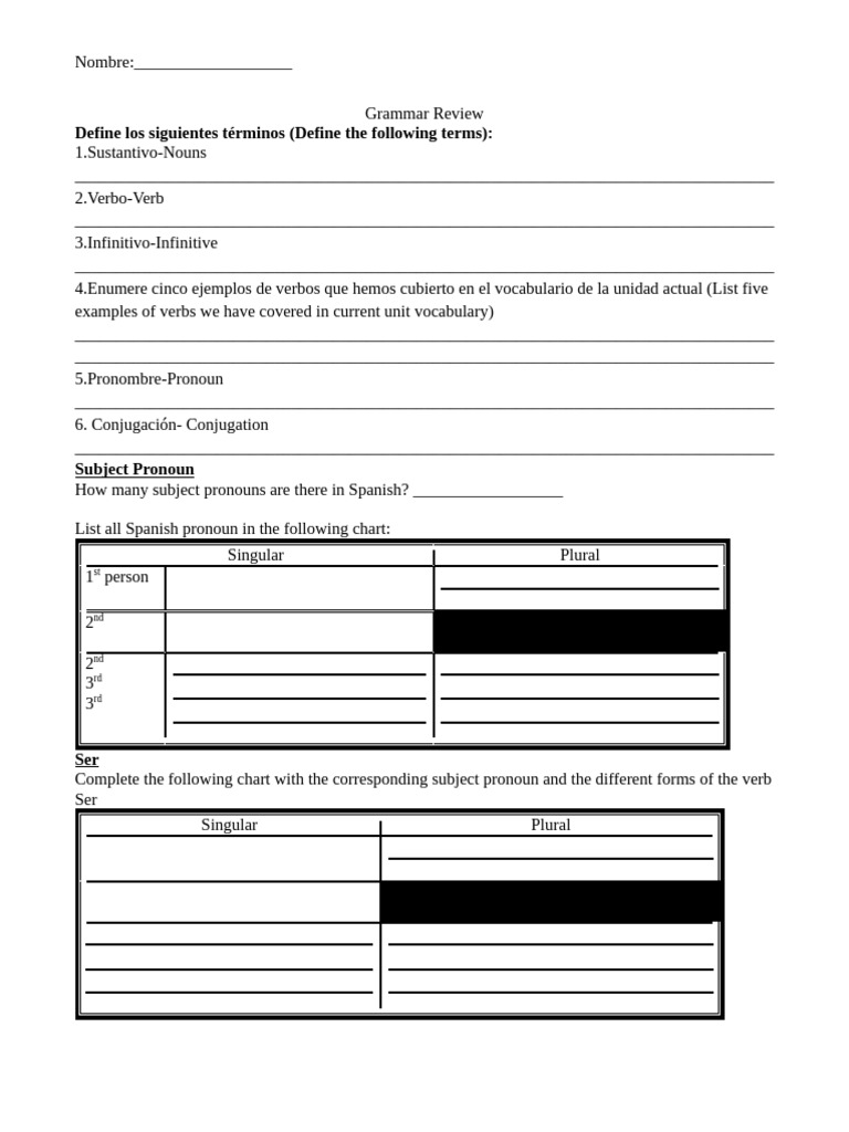 Grammar Review and Telehistoria 3 | PDF