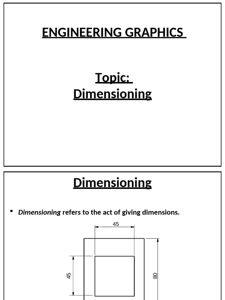Dimensioning | PDF