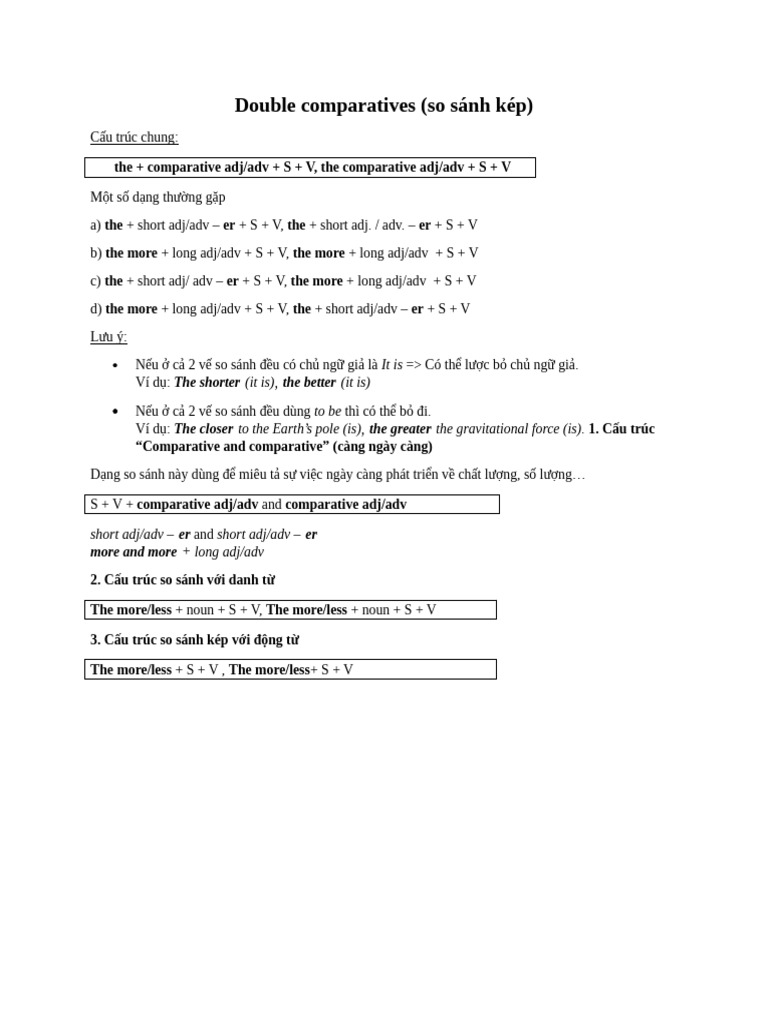 Double Comparatives | PDF