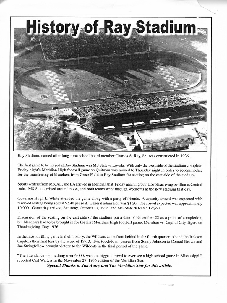 History of Ray Stadium | PDF