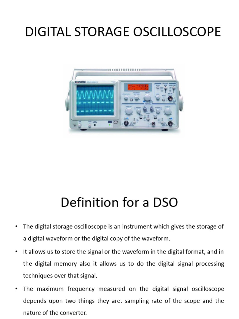 DIGITAL STORAGE OSCILLOSCOPE(2).pptx | PDF