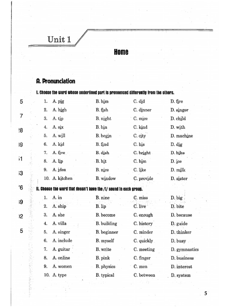 Unit 1 - My World | PDF