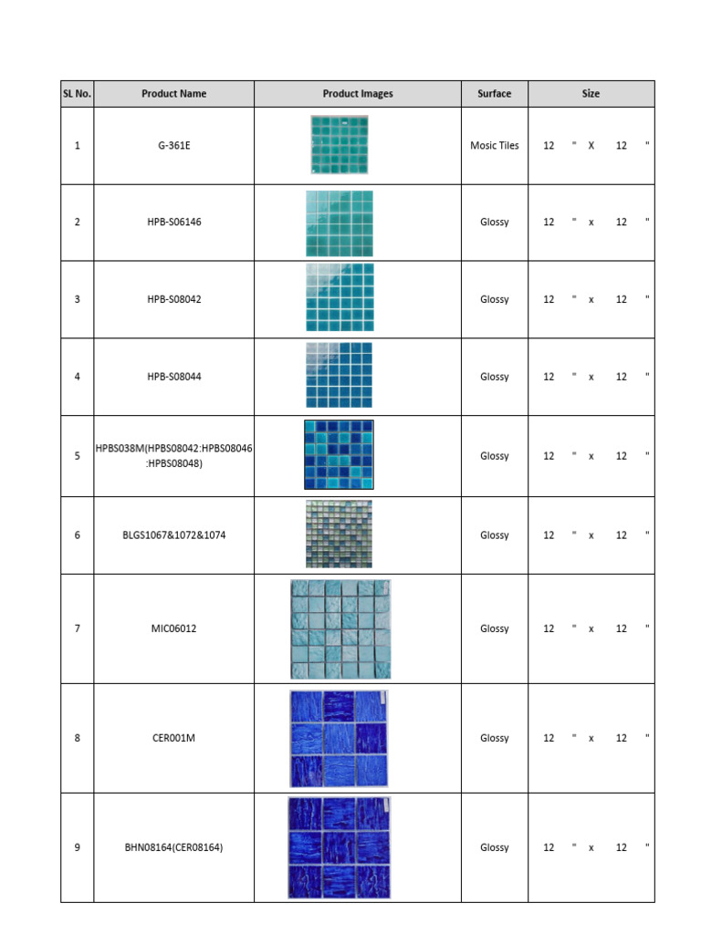 Mosic Tiles Images | PDF