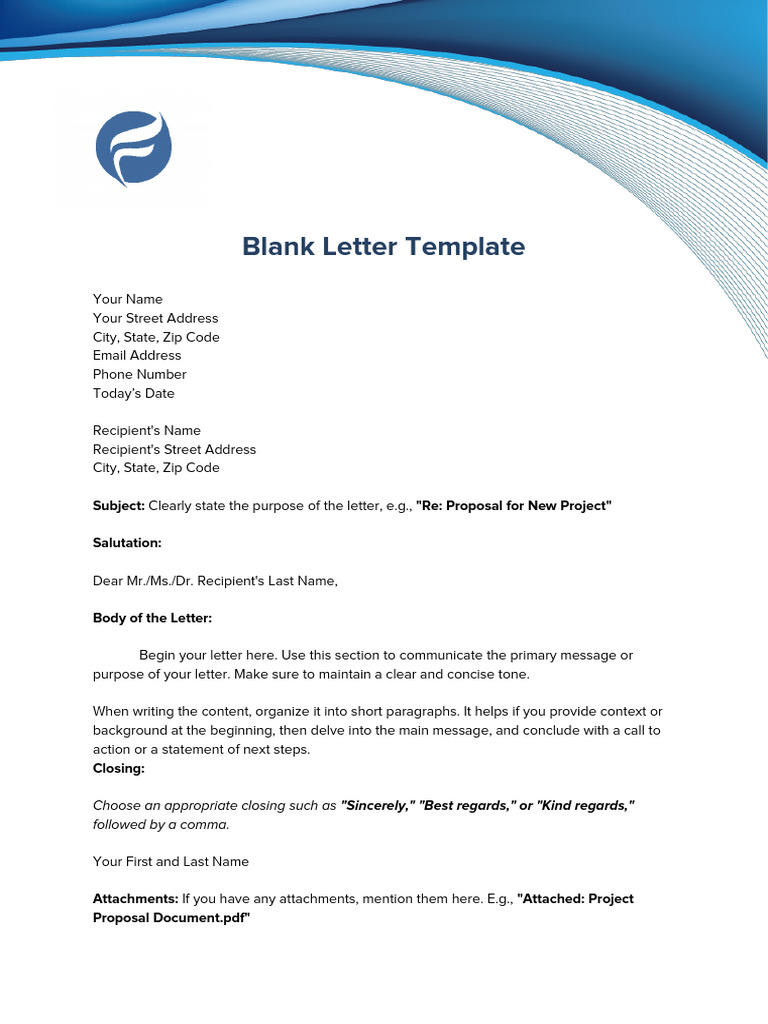 Blank Letter Template | PDF