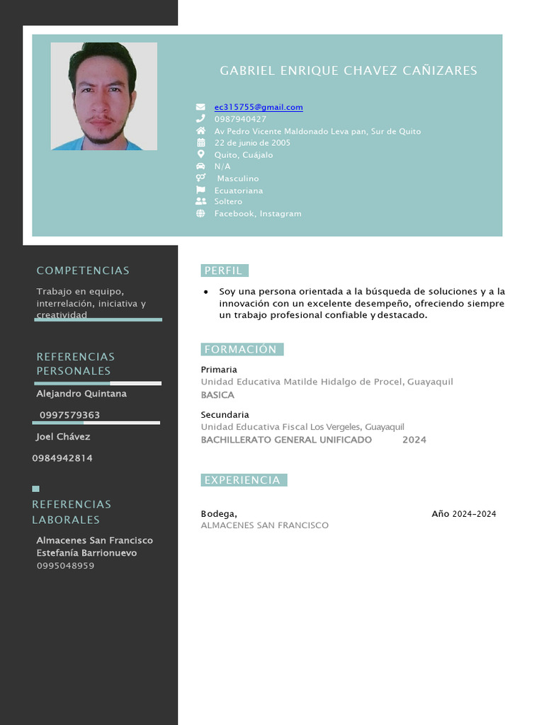 CV Gabriel Chavez | PDF