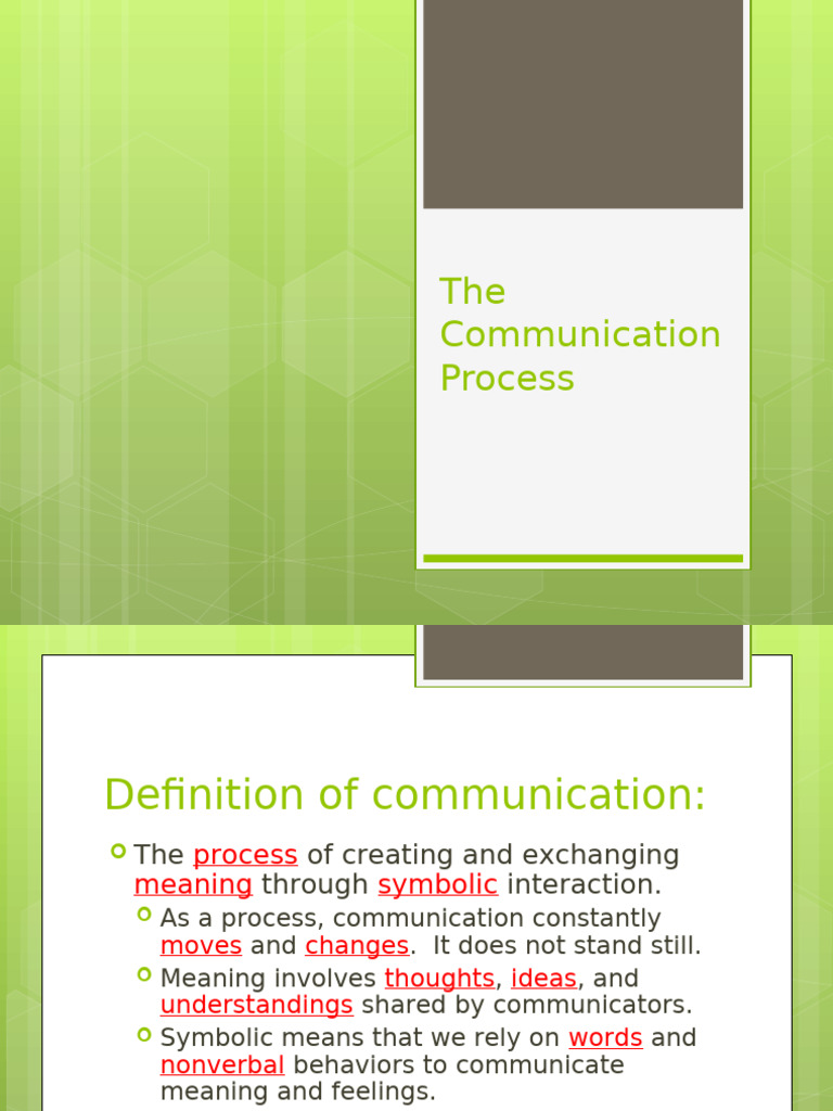 Communication Process | PDF