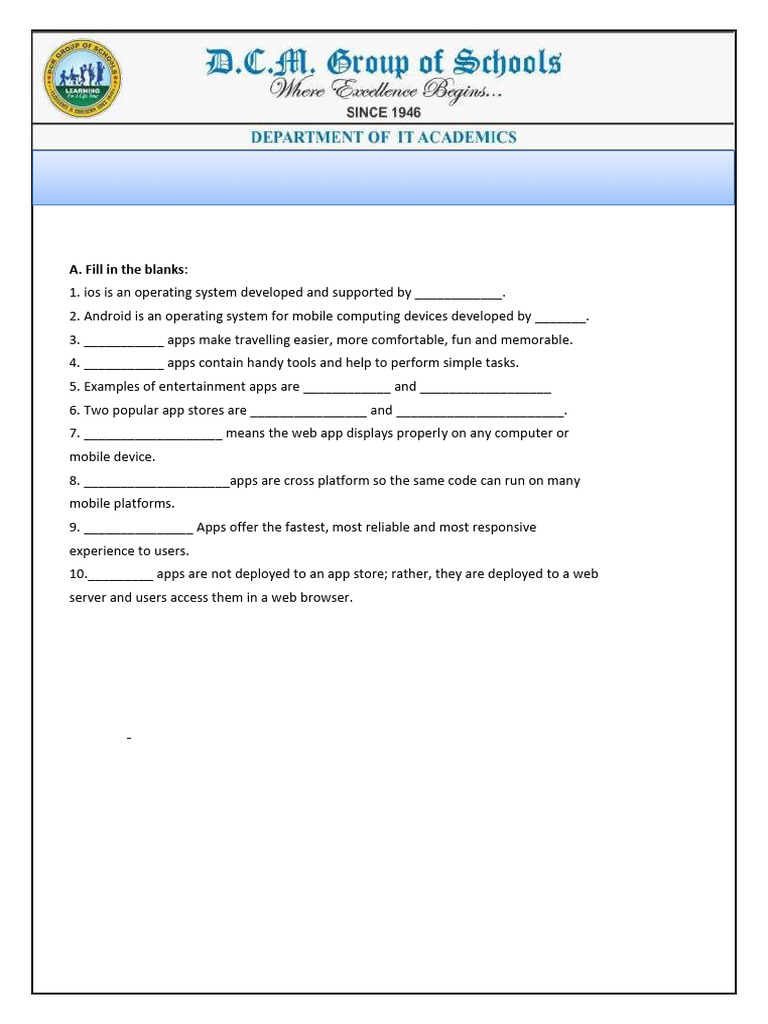 It Viii Ch-7 Objective Assignment App Development-Thunkable | PDF