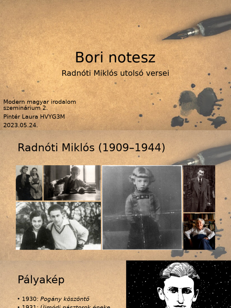 Radnóti Bori Notesz | PDF