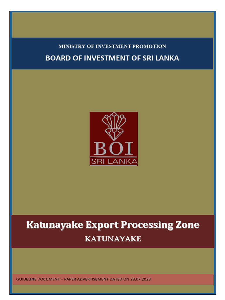 Katunayaka Export Processing Zone Compressed | PDF