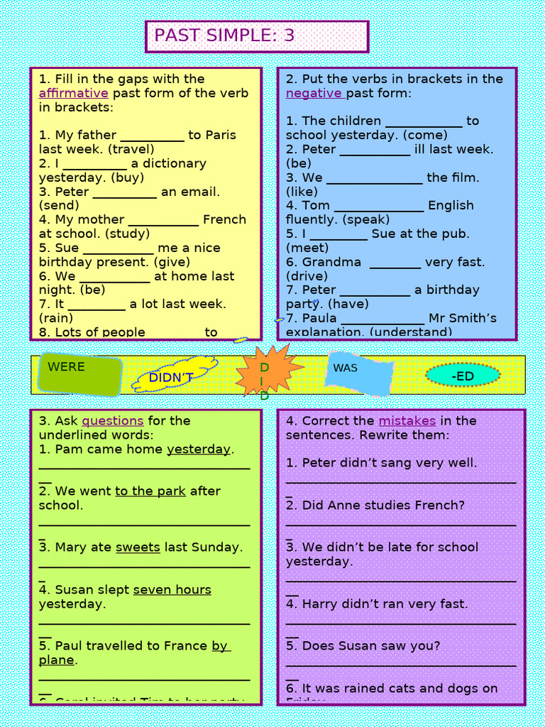 Past Simple All Forms | PDF
