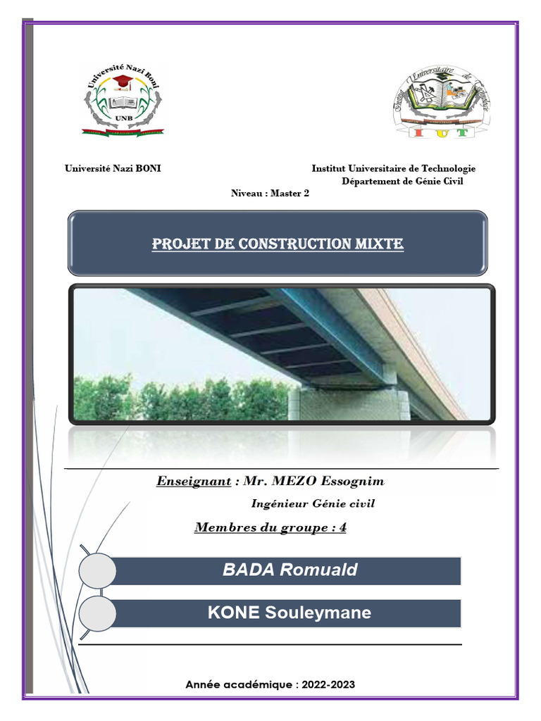 Groupe 4 Projet de Construction Mixte | PDF