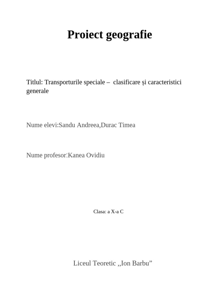 Proiect Geografie-2 | PDF