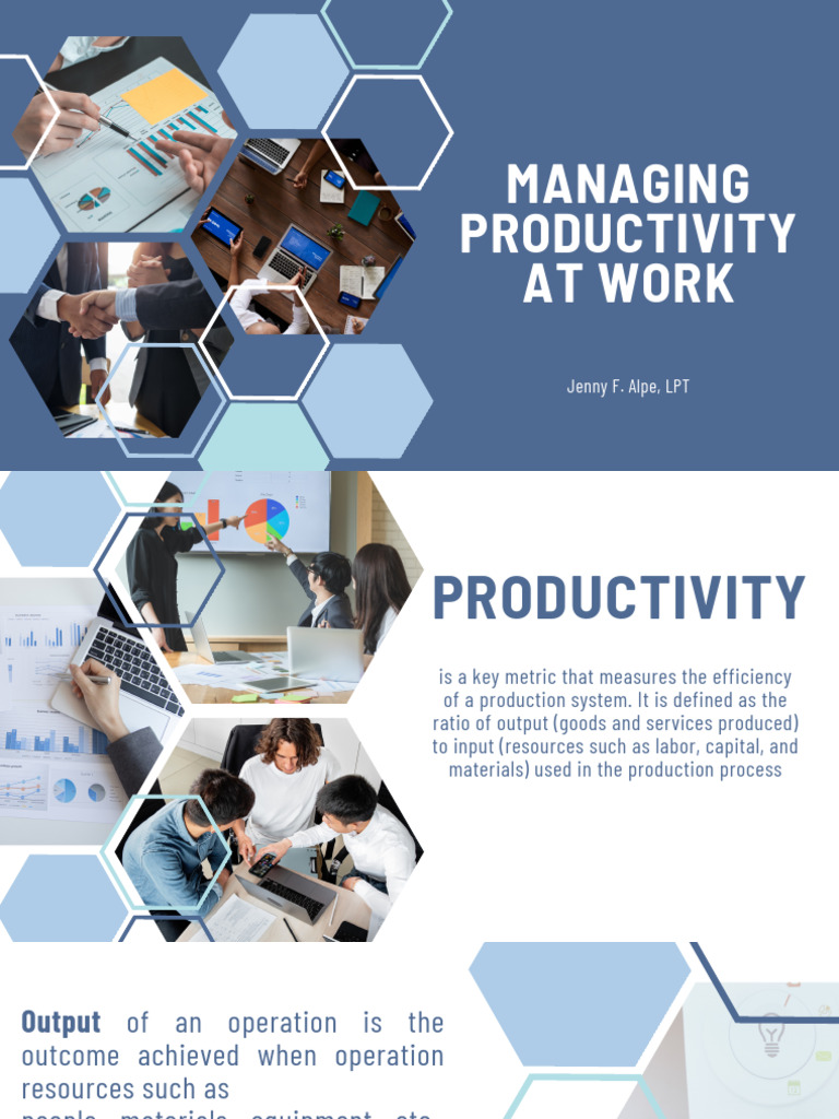 Managing Productivity at Work Part I | PDF