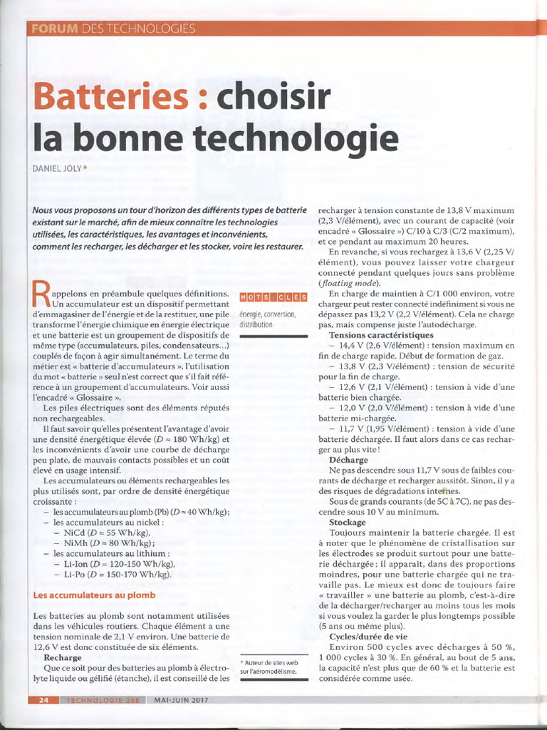 Documentation BATTERIES | PDF