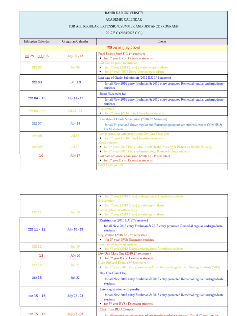 2017 Academic Calendar (Final) .xlsx-1 | PDF