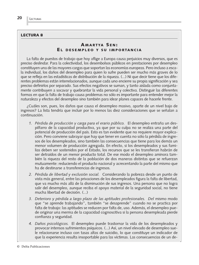 L12 Sen-Desempleo | PDF