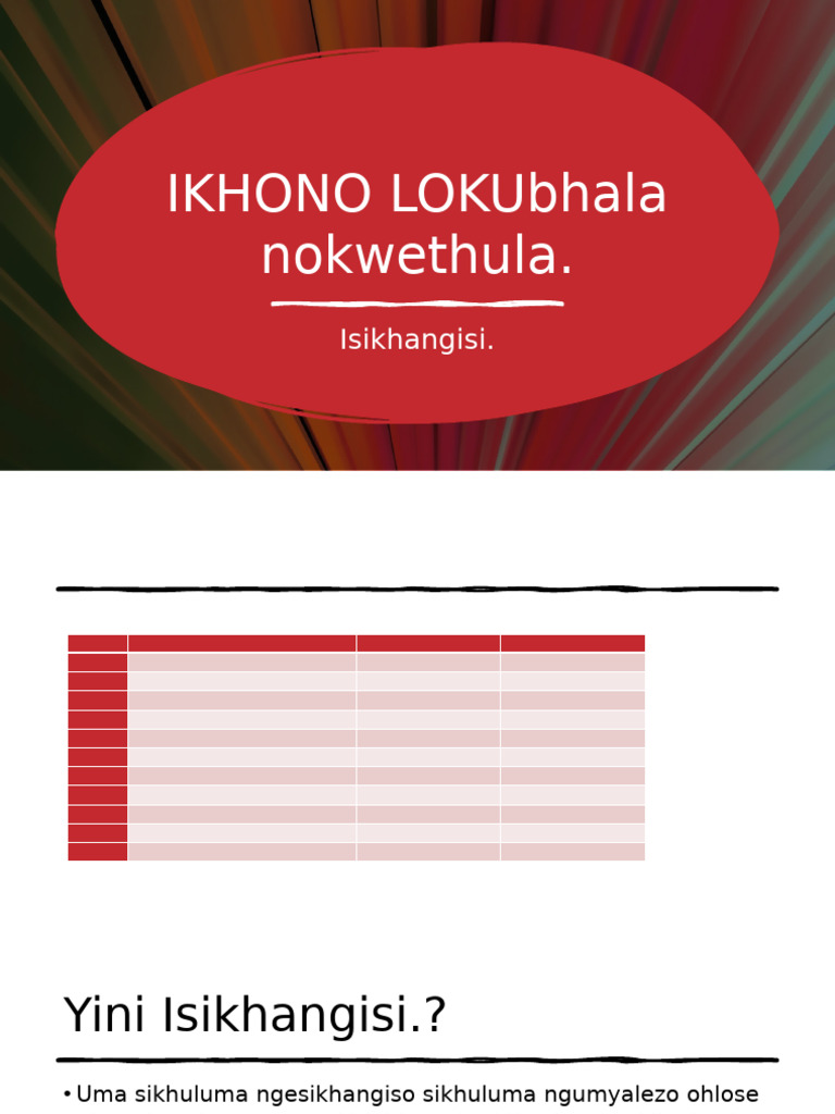 Isikhangisi Notes | PDF