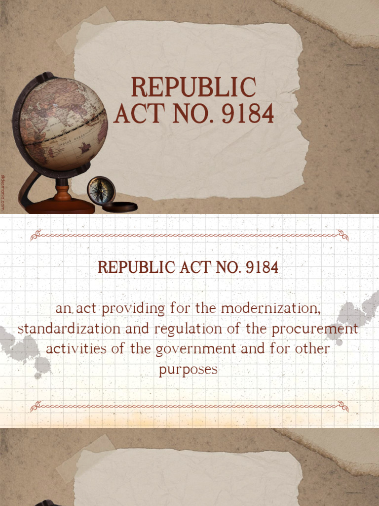 Ra No. 9184 (Article 1 - 5) | PDF