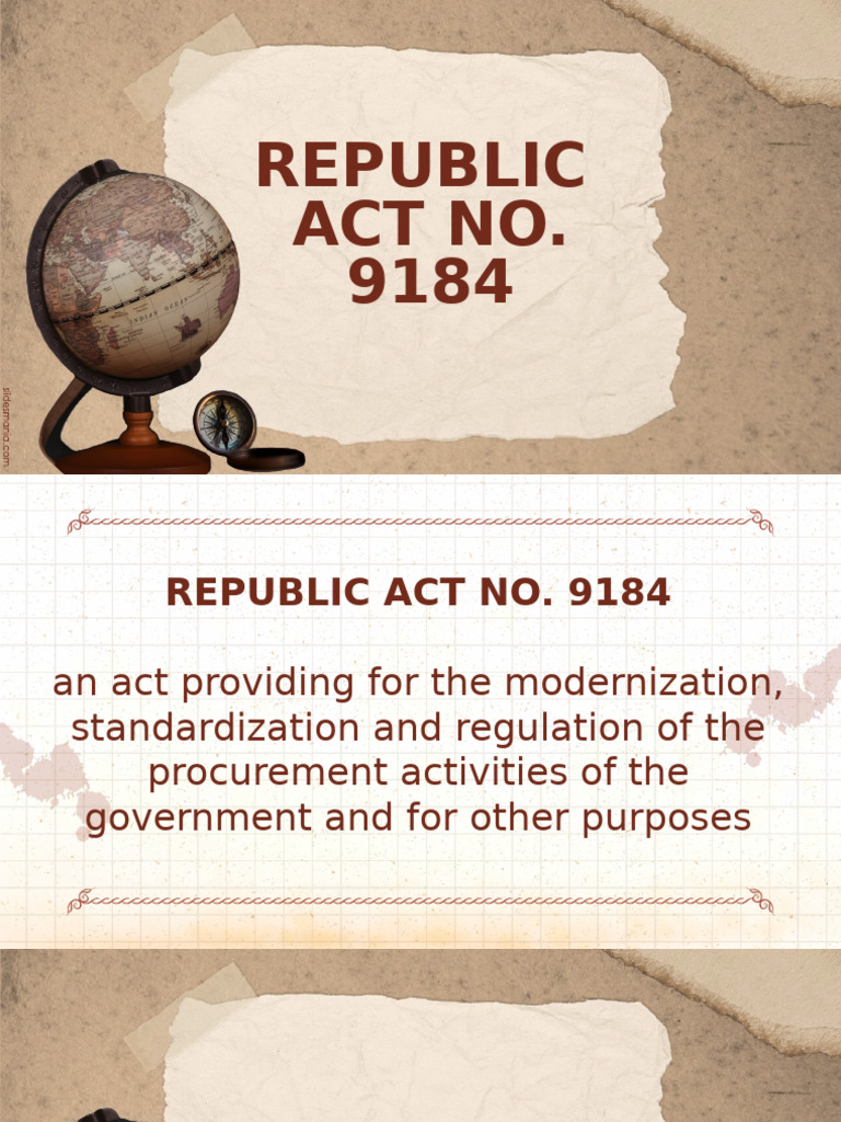 Republic Act No. 9184 | PDF