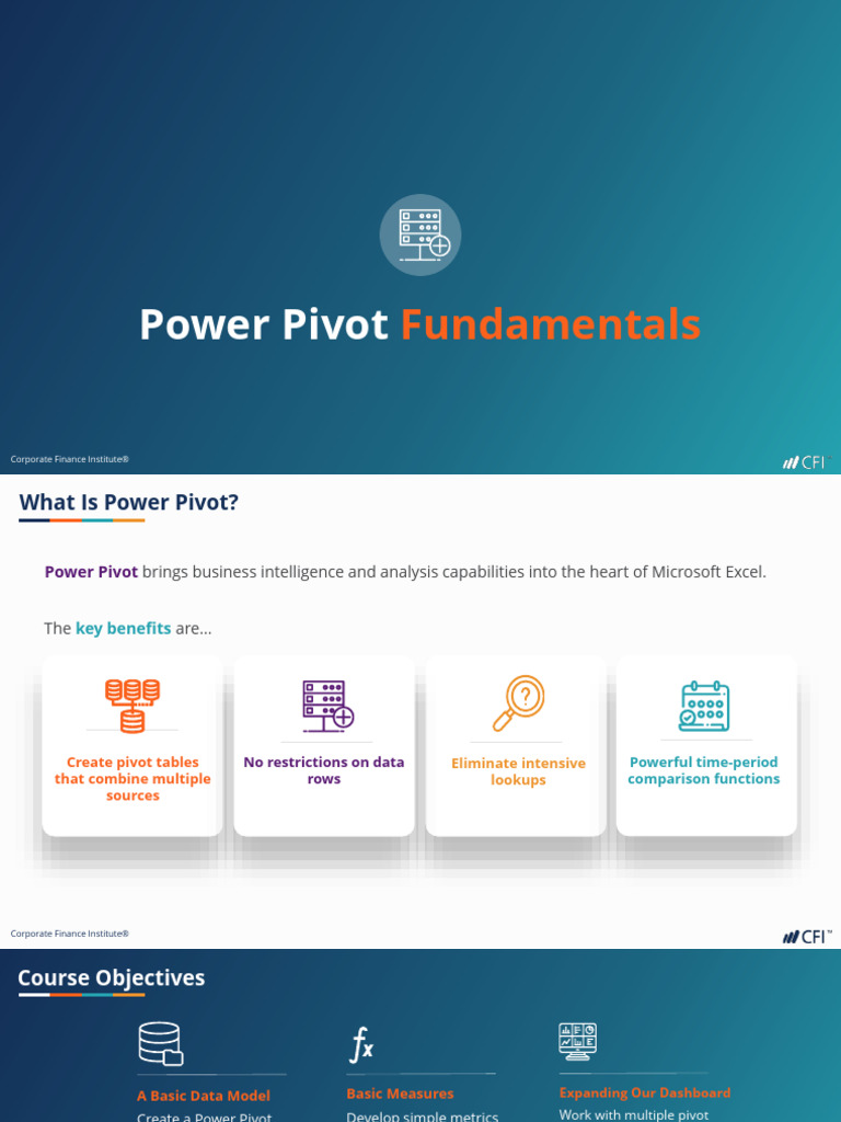 Power Pivot Fundamentals - Course Slides | PDF