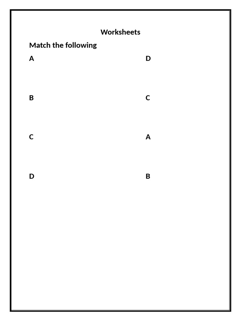 Worksheets | PDF