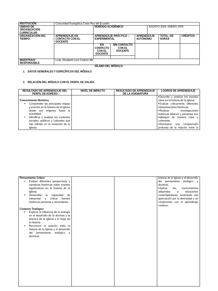 Formato Sílabo | PDF