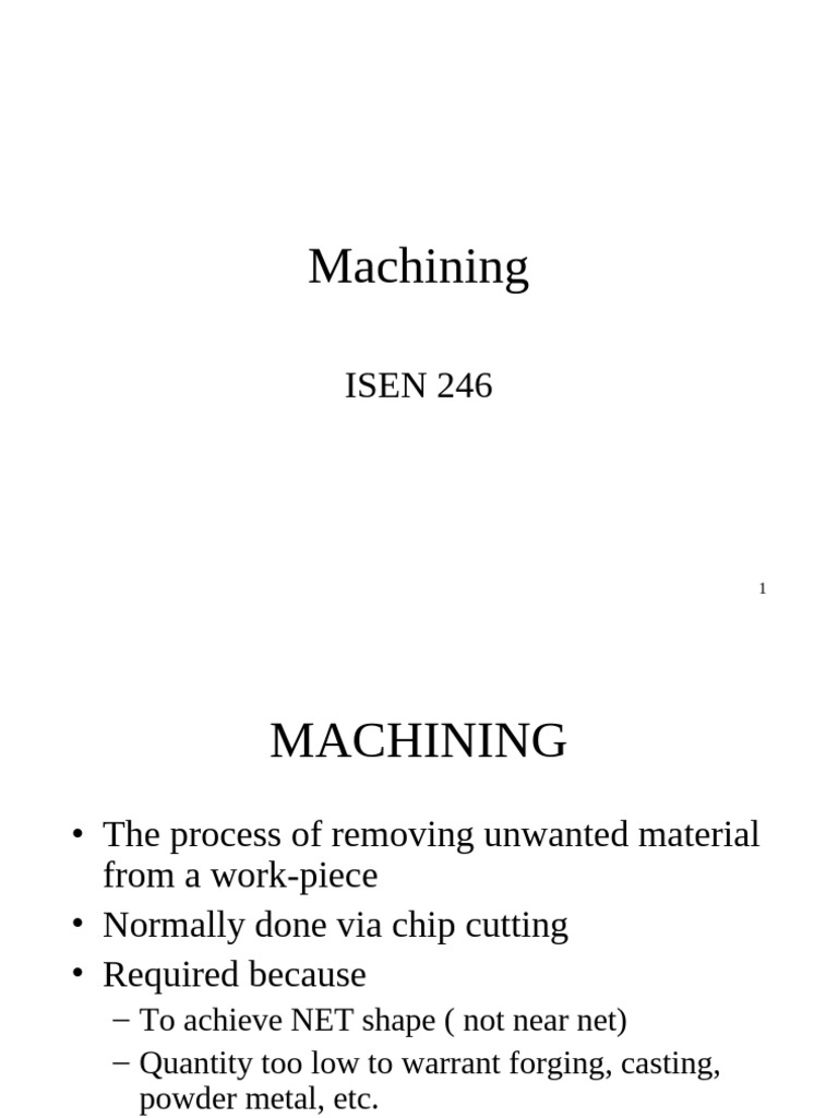 Conventional Machining 2023 | PDF