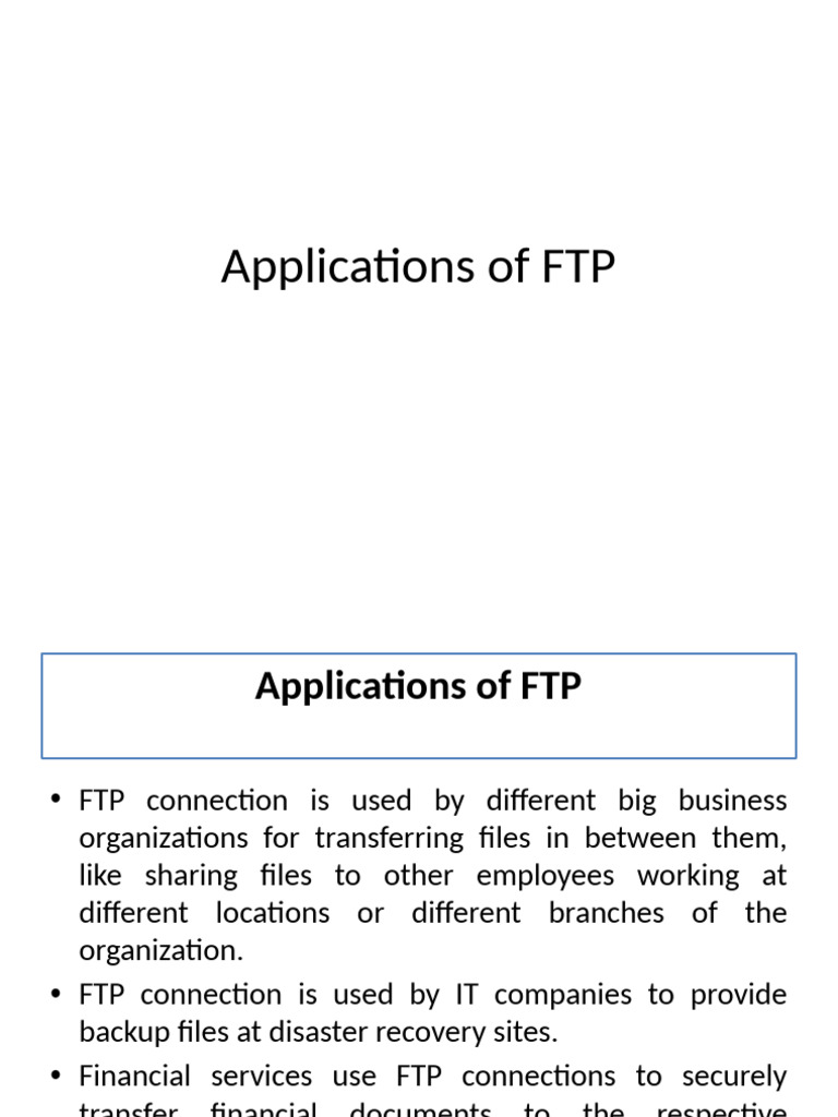 Applications of FTP | PDF