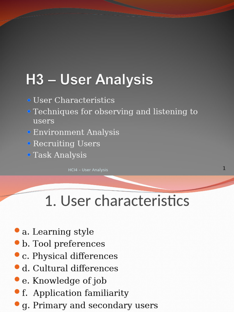H4 UserAnalysis | PDF