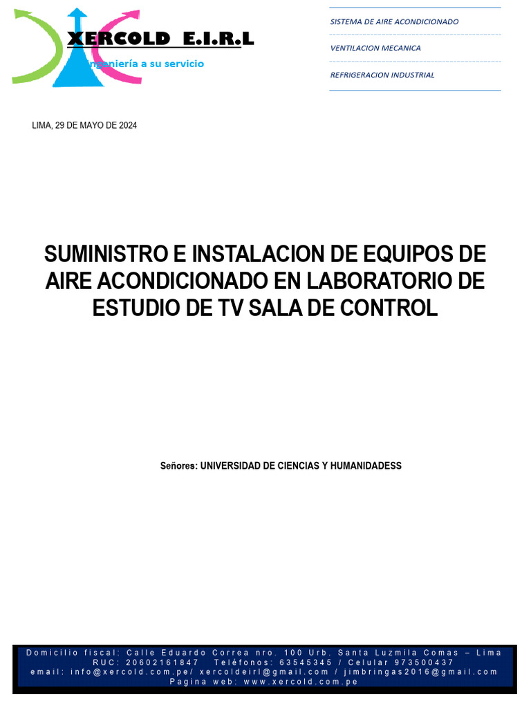 Bosquejo de Instalacion de Equipo de Aire Acondicionado | PDF