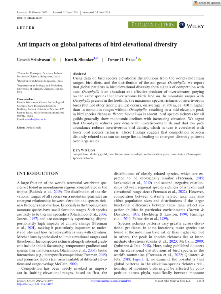Srinivas Ecology | PDF