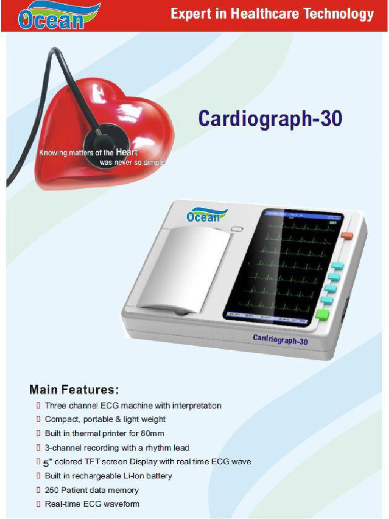 Ecg Machine Electrocardiograph | PDF