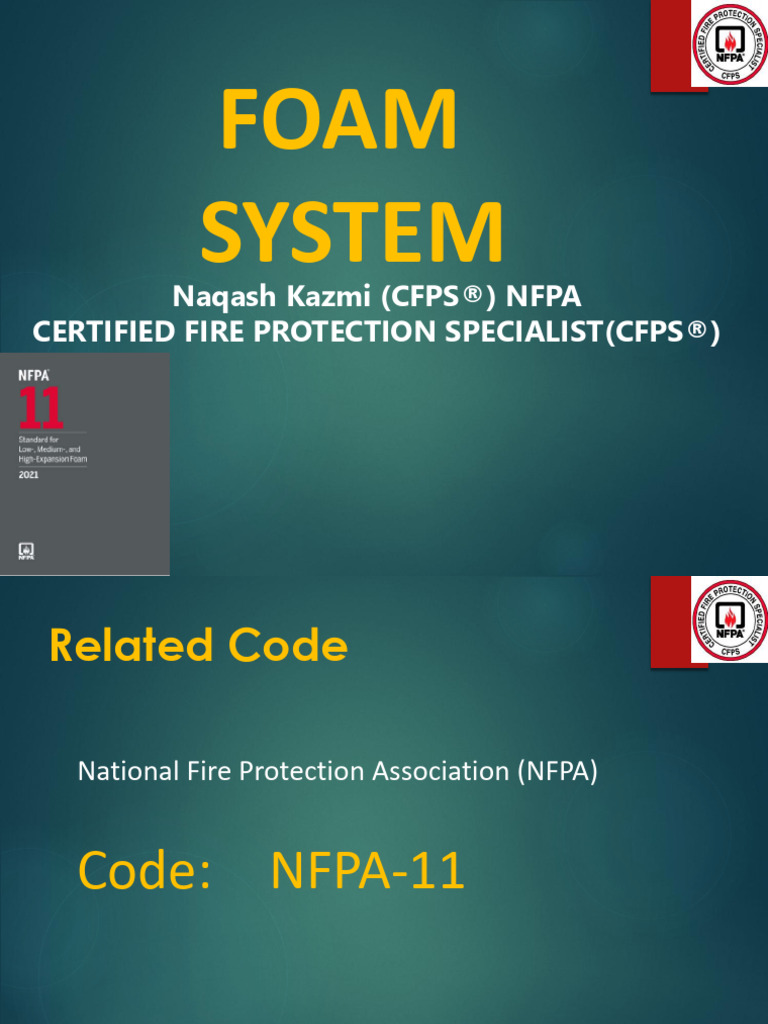 Foam System & Calculation (NFPA-11) | PDF