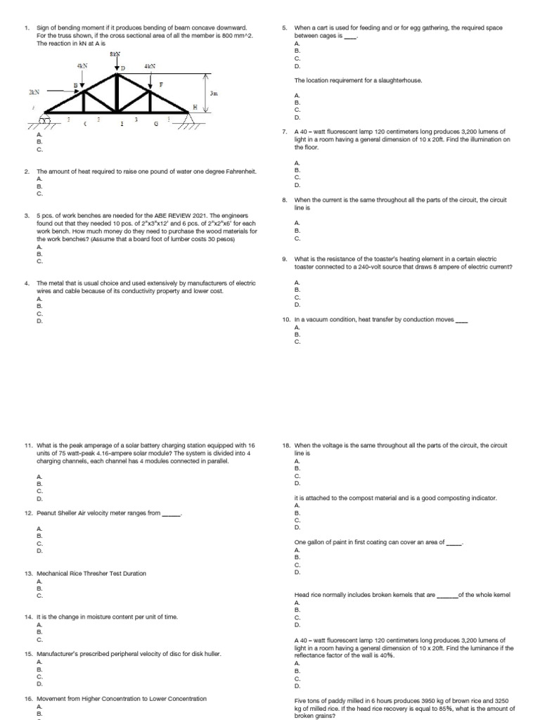 Area 3 (Bioprocess Clsu) Pre Test | PDF | Clothes Dryer | Electrical ...