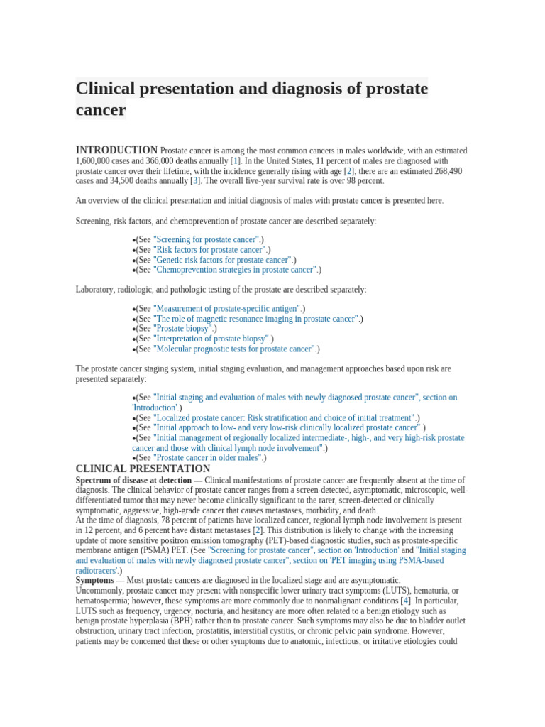 Prostate Cancer | PDF