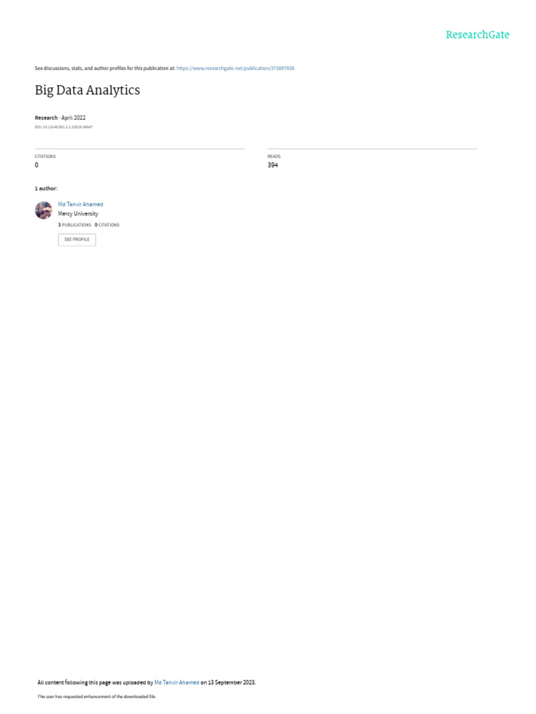 Big Data Analytics | PDF
