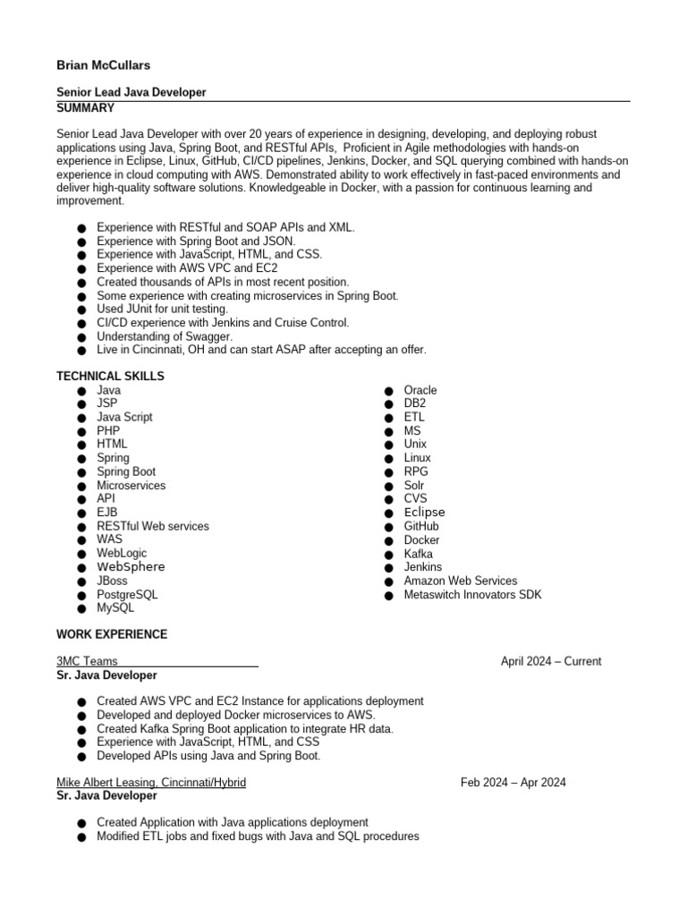 Candidate Resume | PDF