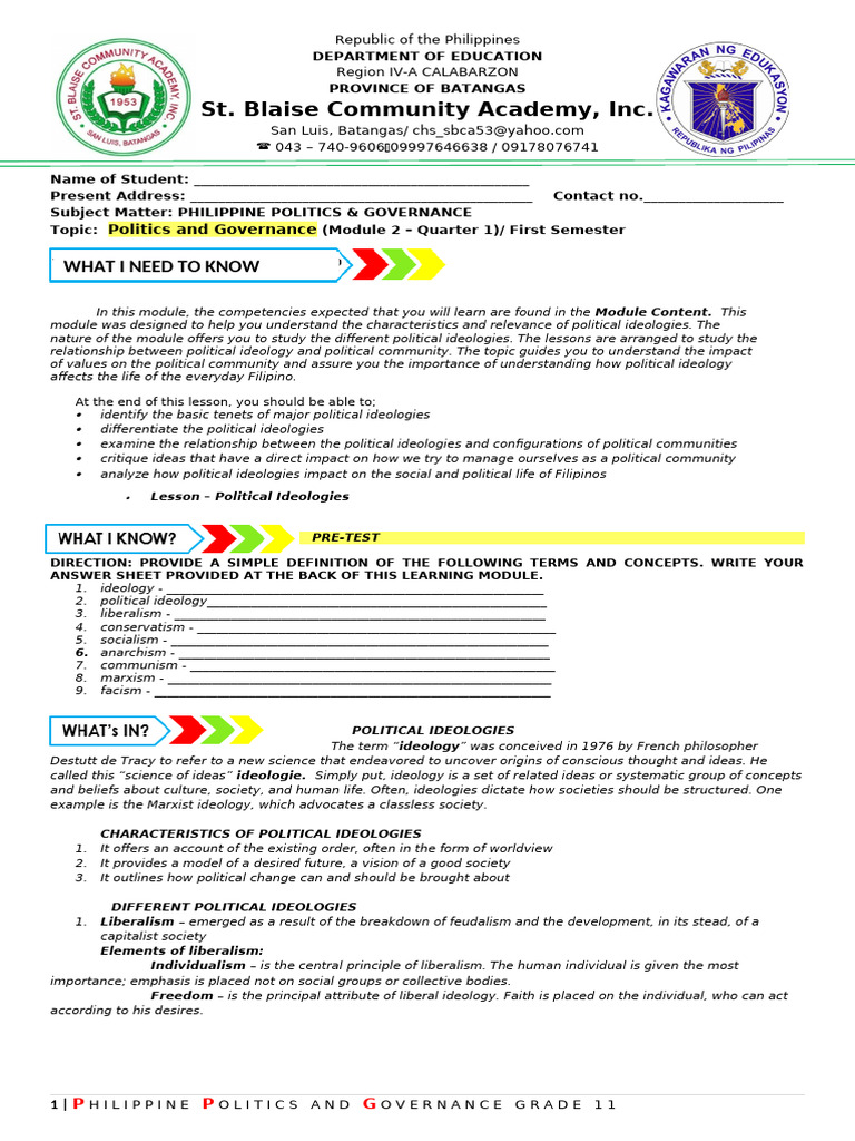 PPG Module 2 QTR 1 | PDF