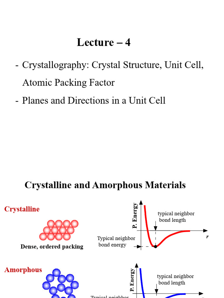 Class-4 Crystalline and Amorphous Materials | PDF