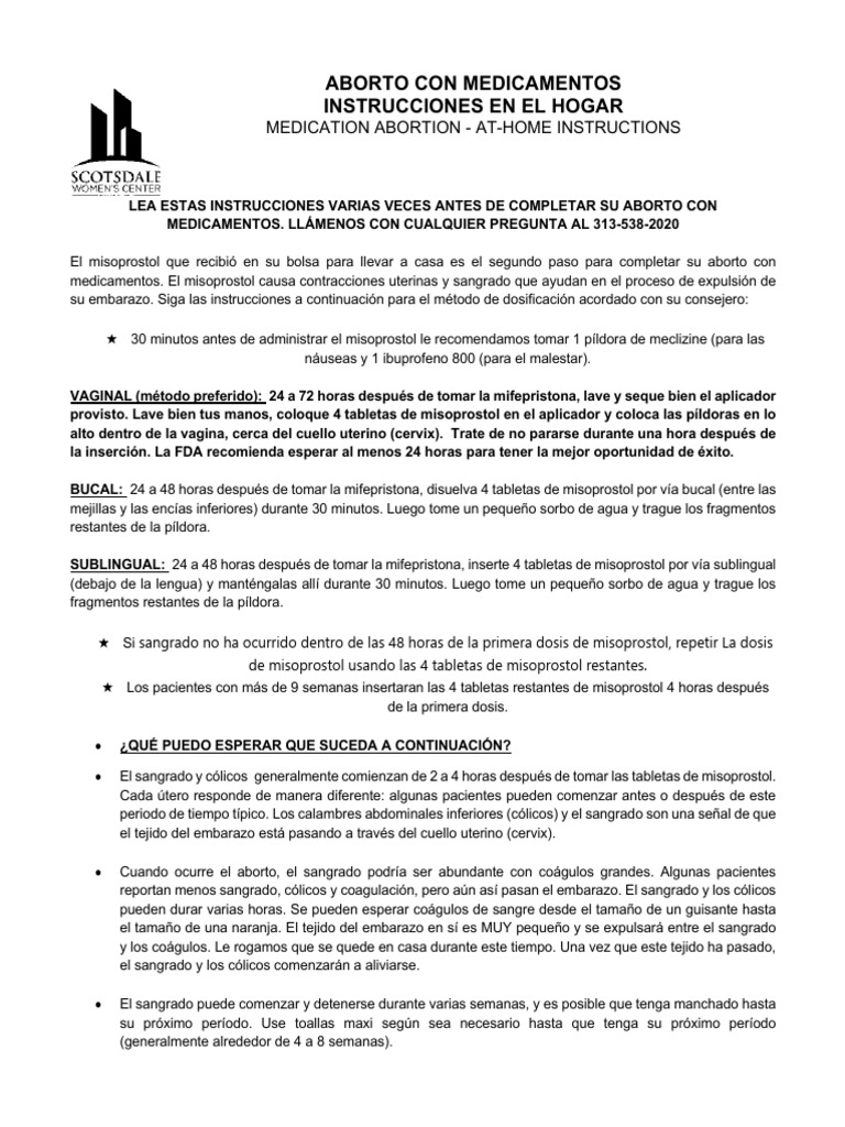 Spanish Pill Home Instructions | PDF | Drugs | World Health Organization