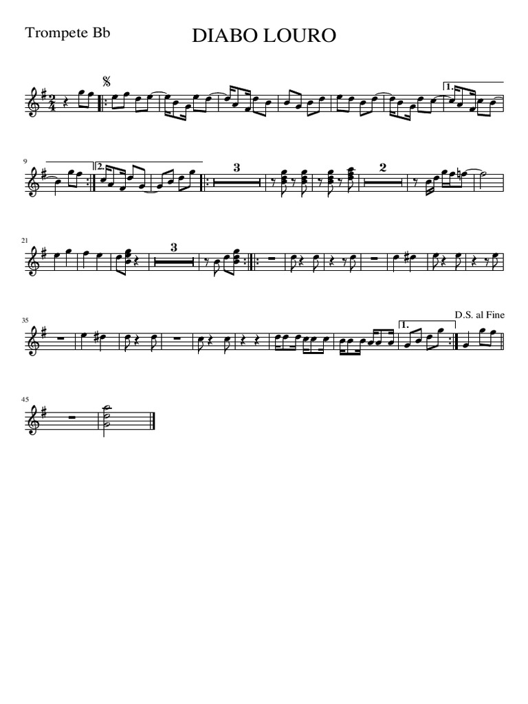 DIABO LOURO-Trompete - BB | PDF