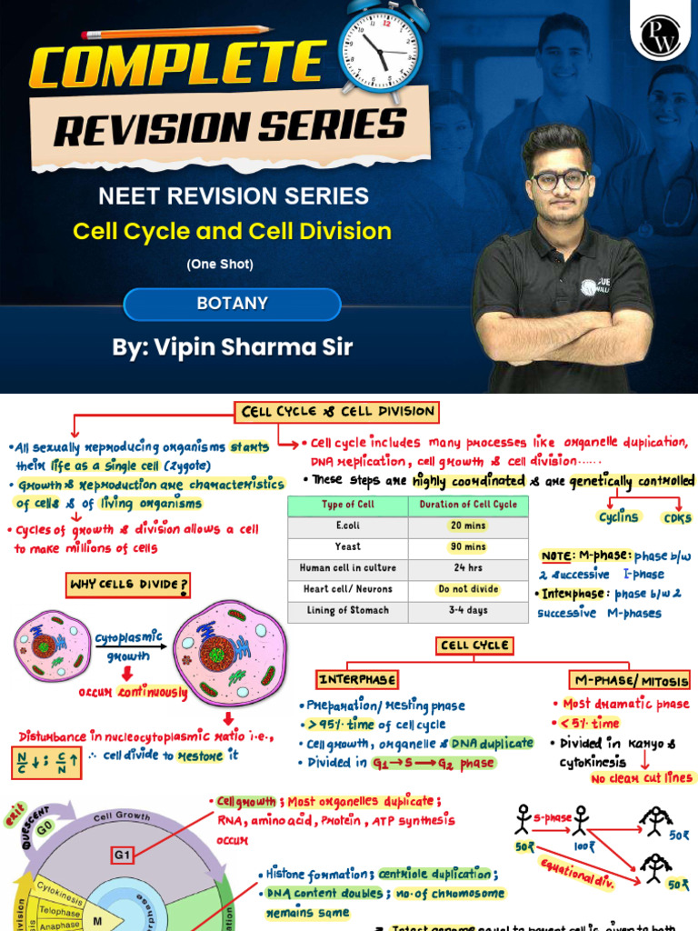 Cell Cycle and Cell Division - Class Notes - Neet Revision Express | PDF