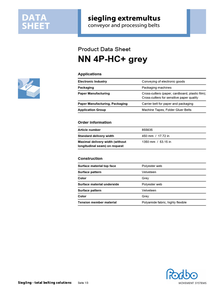 Data Sheet: NN 4P-HC+ Grey | PDF