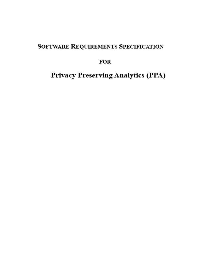 Software Requirements Specification | PDF